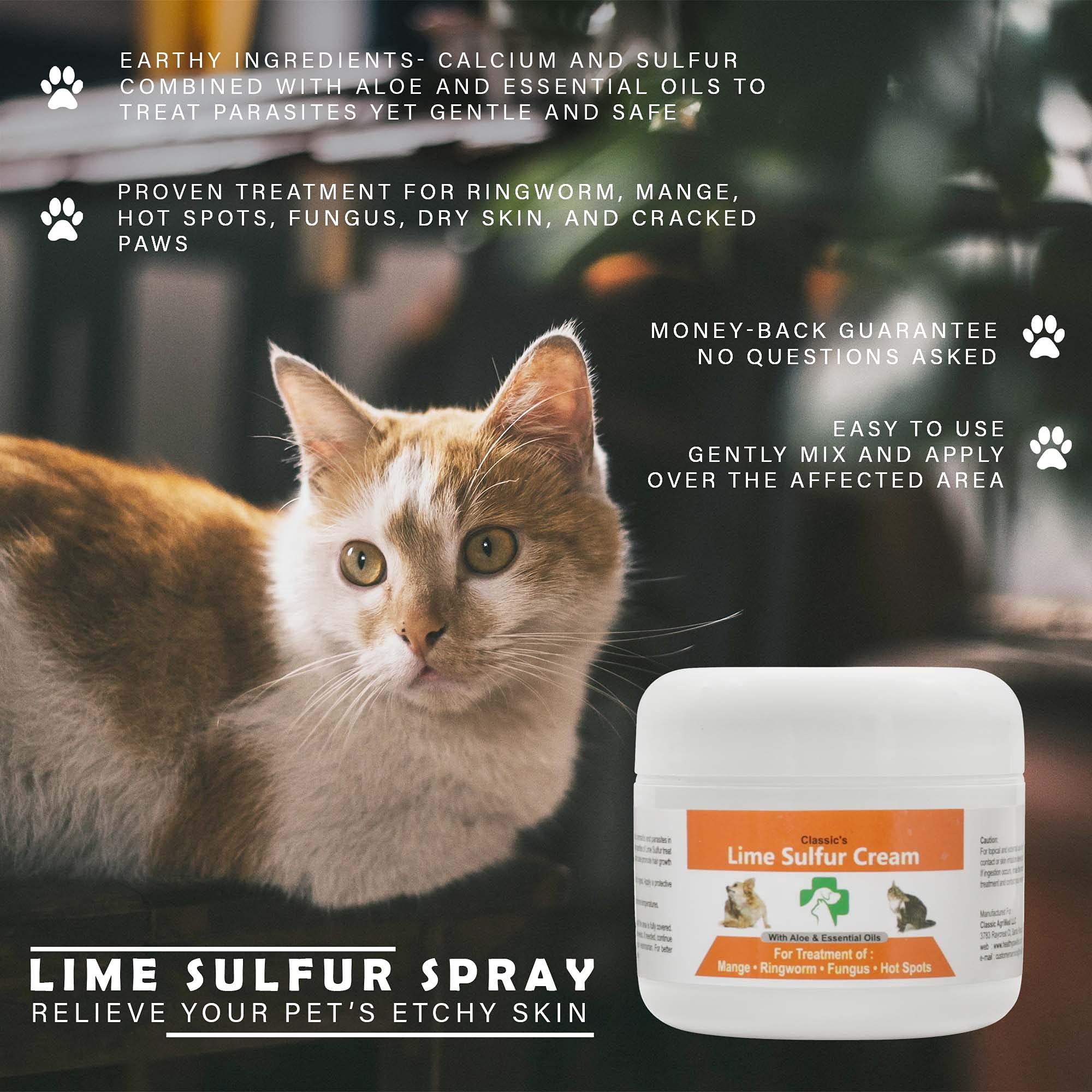 Classic's Lime Sulfur Dip Bundle - 2 Items: Classic's Lime Sulfur Cream (2 oz) and Classic's Lime Sulfur Spray (4 oz), 2 Piece Set