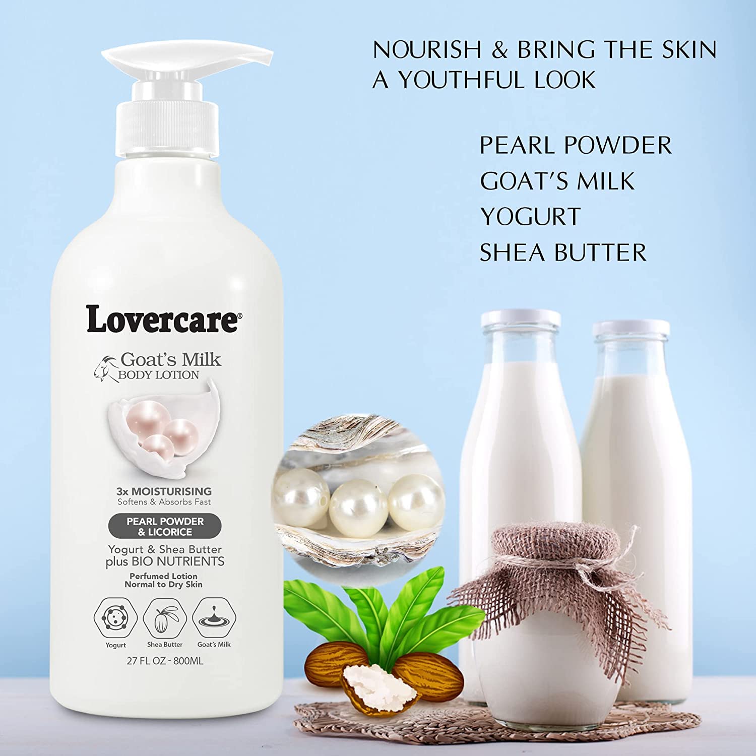 Lover's Care Goat's Milk Body Lotion - Pearl Powder 27.05 fl oz