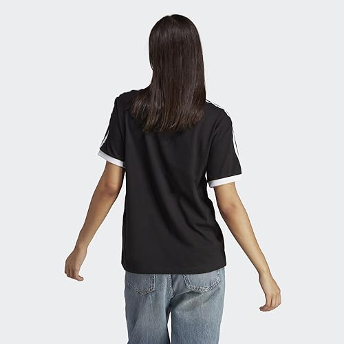 adidas Originals Women's 3-Stripes T-Shirt, Black, Small