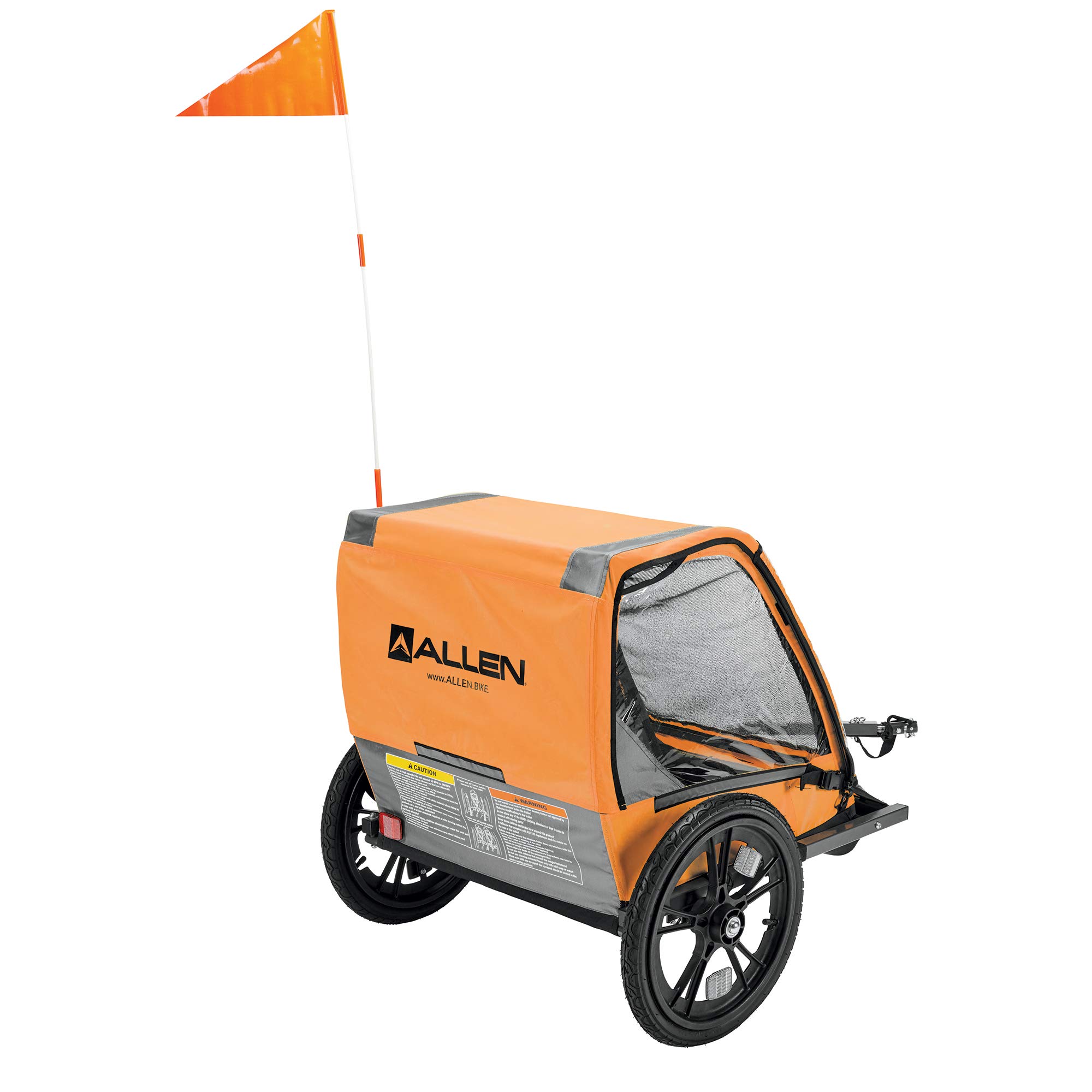 Allen Sports Hi-Viz 2-Child Bicycle Trailer, Model ET2-O, Orange