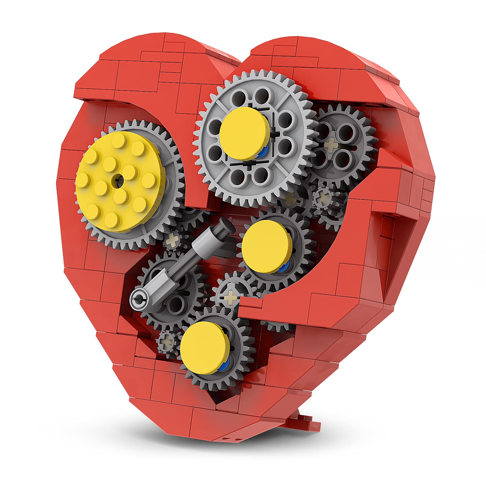 Millionspring A Clockwork Heart Sculpture Building Kits with Gear for Adult,Valentine Gifts Days Decoration for Her,Stress Reliever Building Toys,Creative New 2022(186pcs)