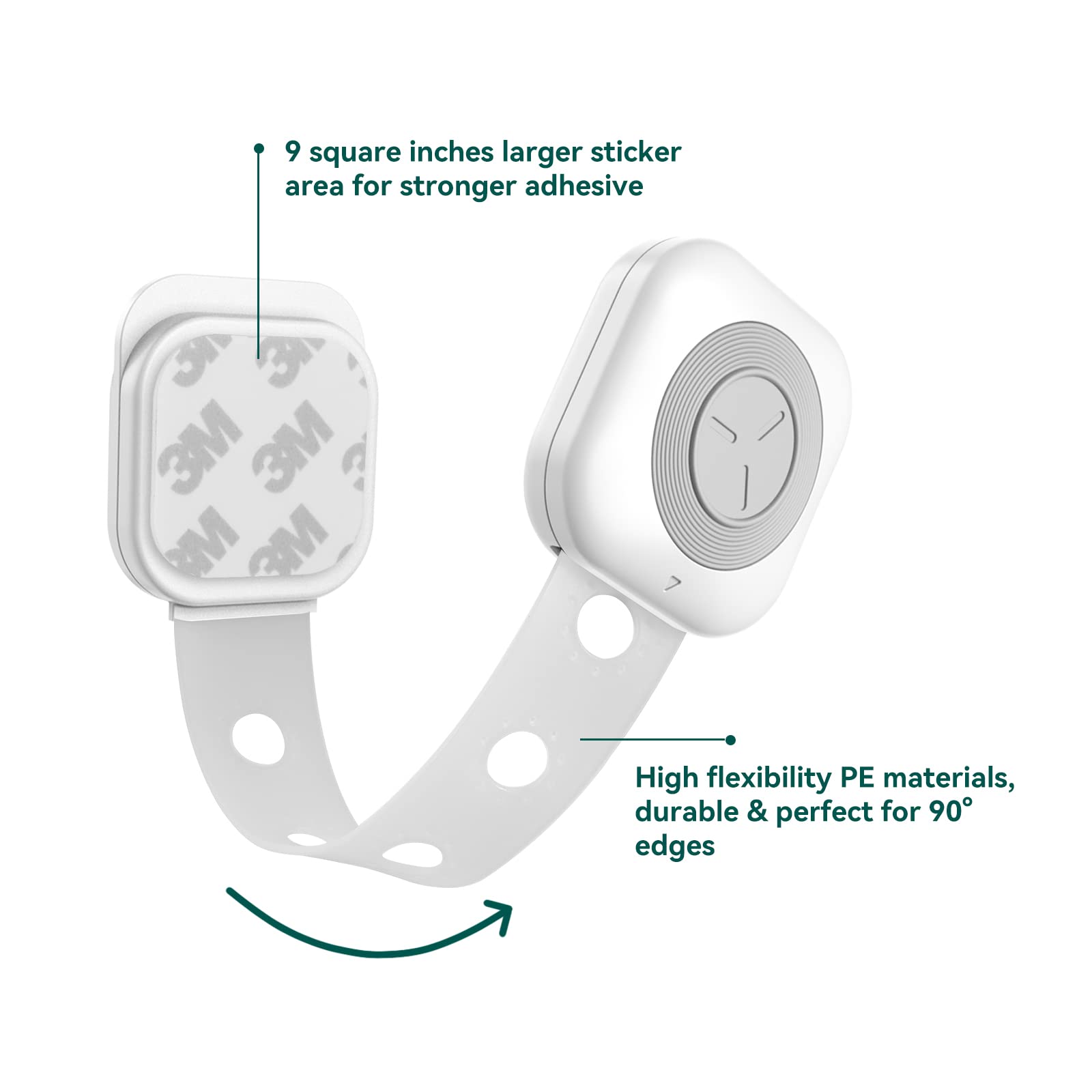 Babelio Refrigerator Lock, Magnetic Child Proof Cabinet Latches, 2 Pack Cabinet Locks for Babies, Baby Proofing Door Latch