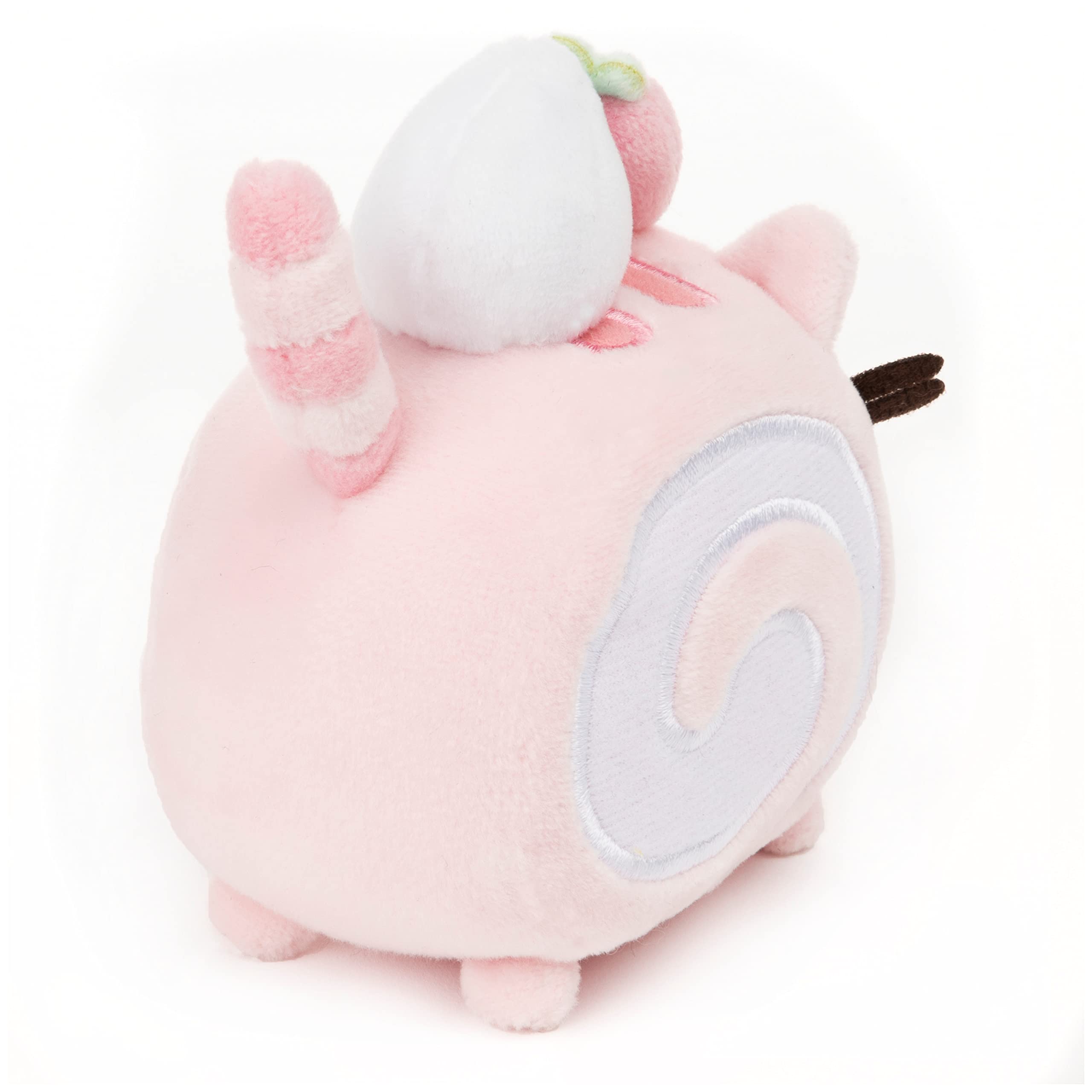 GUND Roll Cake Pusheen Sweet Dessert Squishy Plush Stuffed Animal Cat and Satisfyingly Stretchy Fabric, for Ages 8 and Up, Pink and Purple, 4”