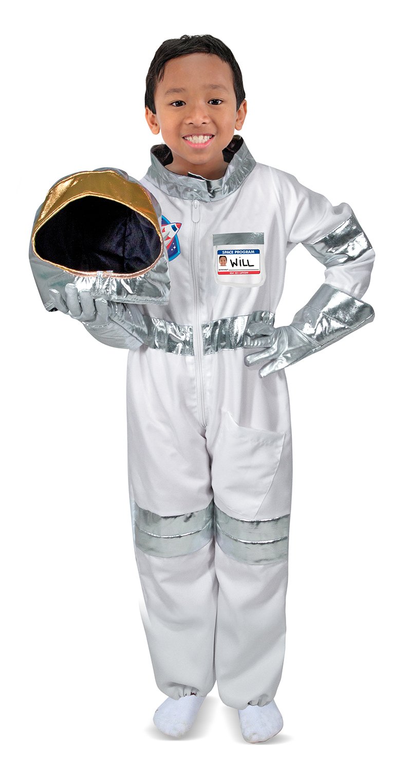 Melissa & Doug Construction Worker Role Play Costume Dress-Up Set (6 pcs) Frustration-Free Packaging & Astronaut Role Play Set