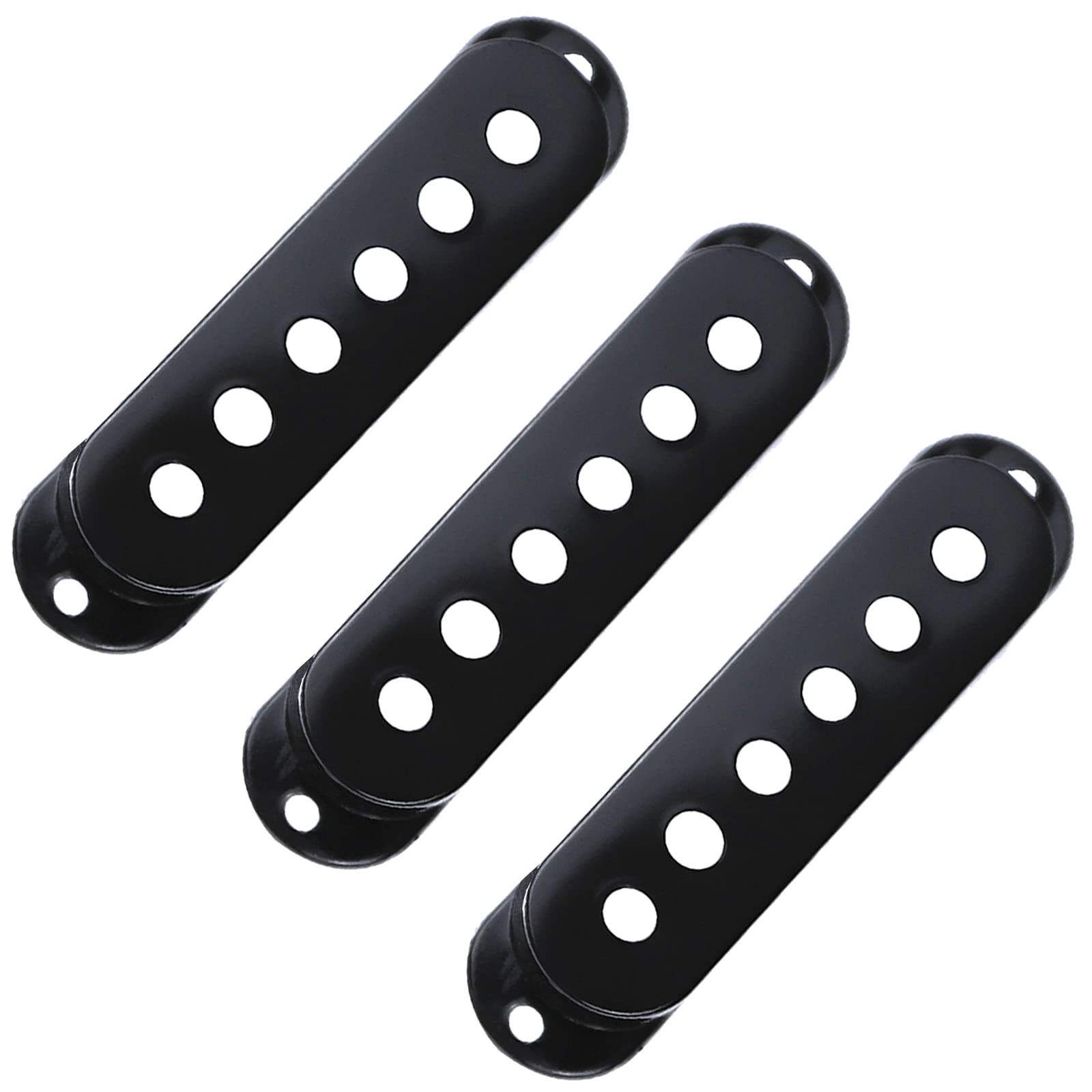 Yootones Guitar Pickup Cover Volume Single Coil Tone Knobs Selector Switch Tip Compatible with Stratocaster Strat Electric Fender Guitar Pickup (Black)