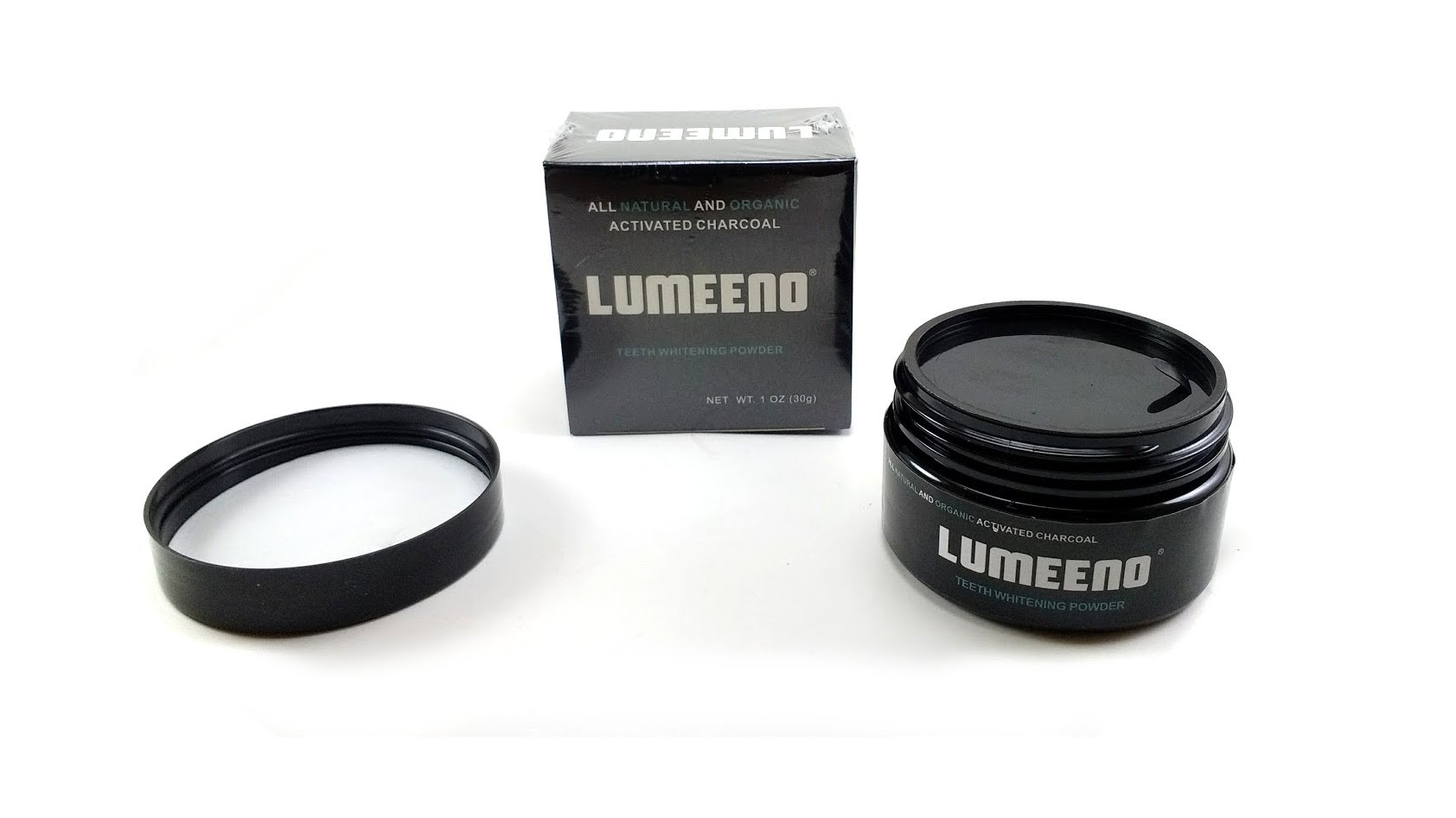 Lumeeno All Natural Organic Activated Charcoal Teeth Whitening for Sensitive Tooth and Gum - Whiten, Clean and Detoxify - Vegan - No Chemicals - Zero Bleach Whitener Enough for 150+ Uses