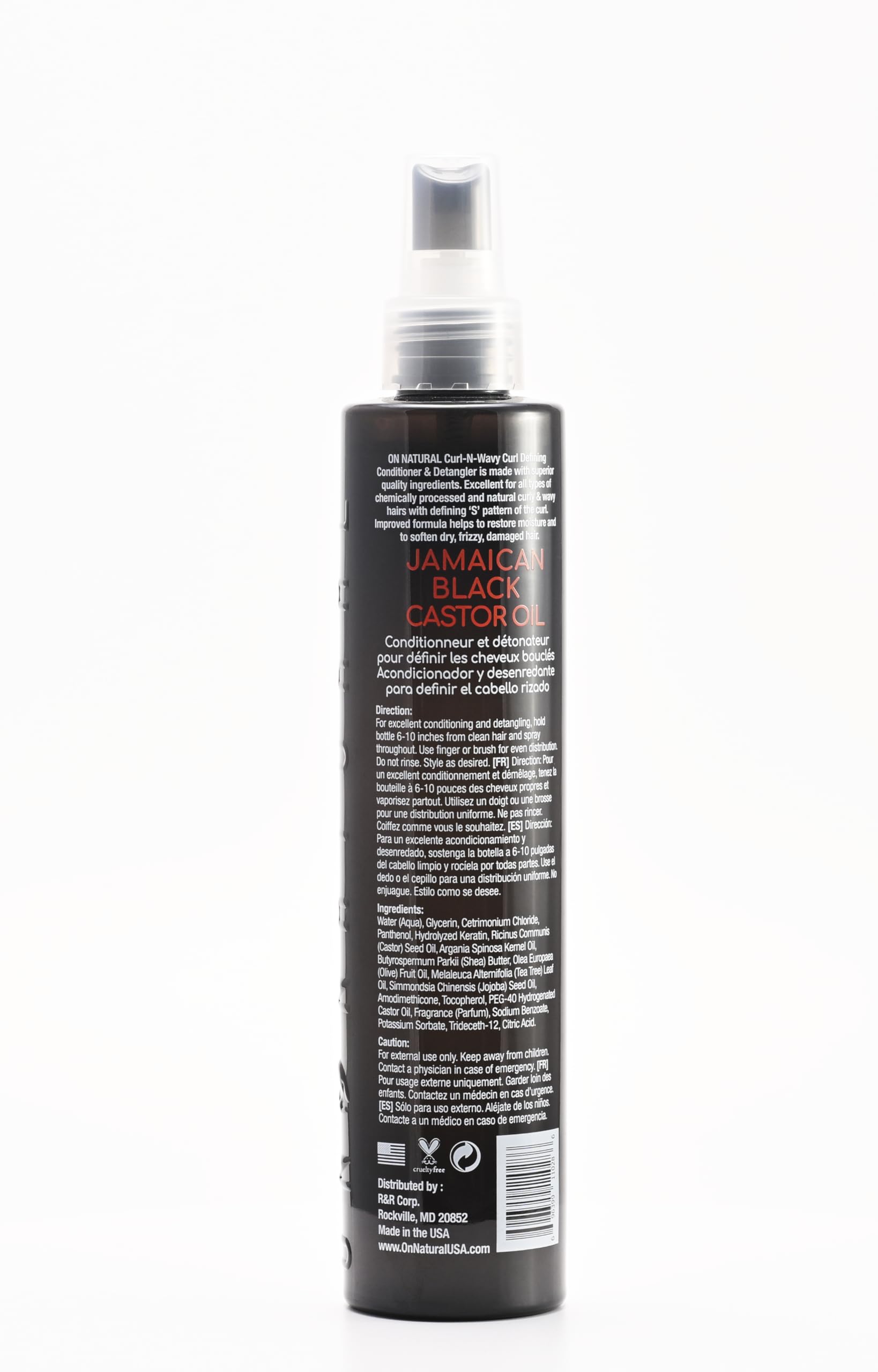 ON NATURAL CURL-N-WAVY CURL DEFINING CONDITIONER & DETANGLER [JAMAICAN BLACK CASTOR OIL] 8 OZ