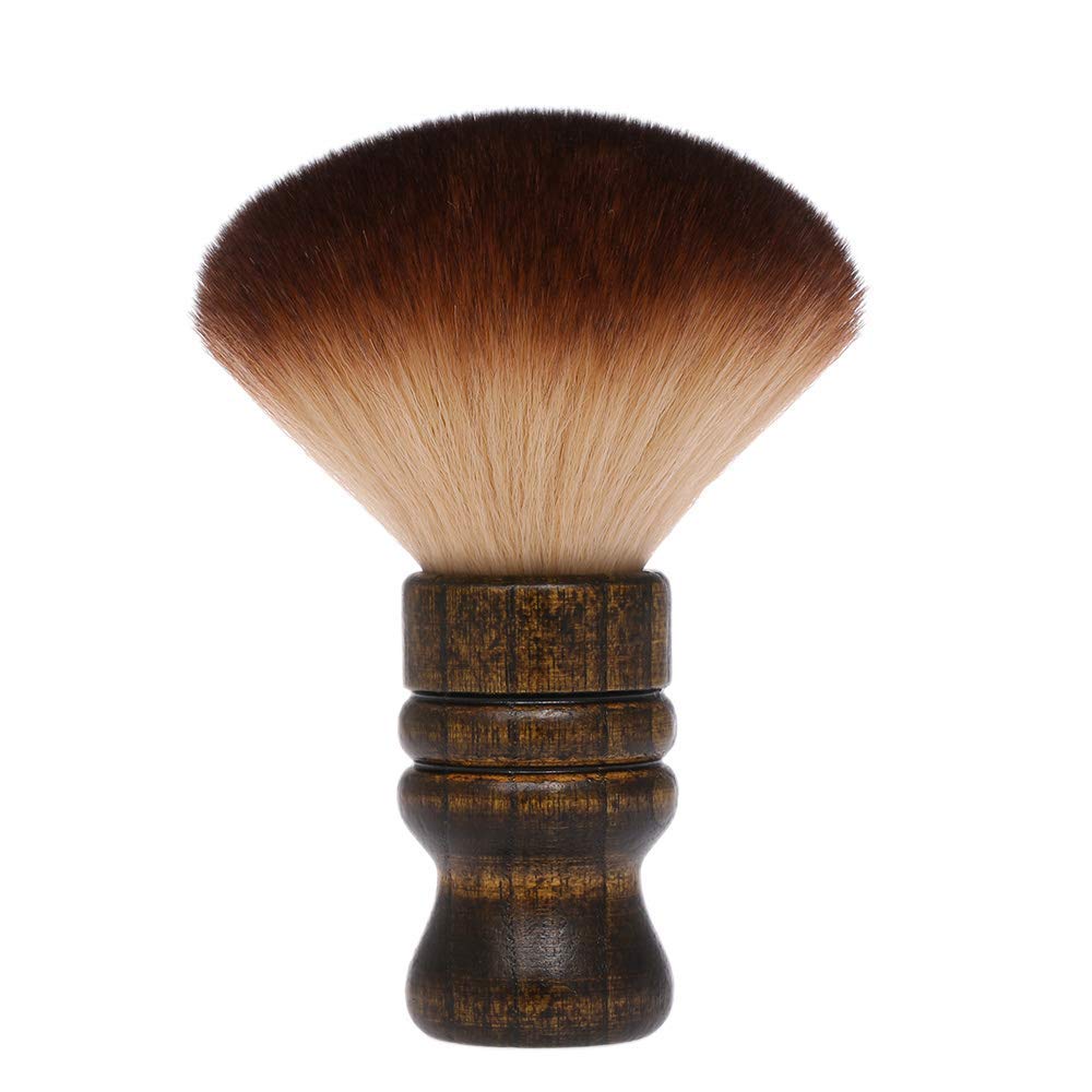 Large Neck Duster Brush Anself Soft Barber Face Cleaning Hairbrush Nylon Hair Wooden Handle Cutting Kits