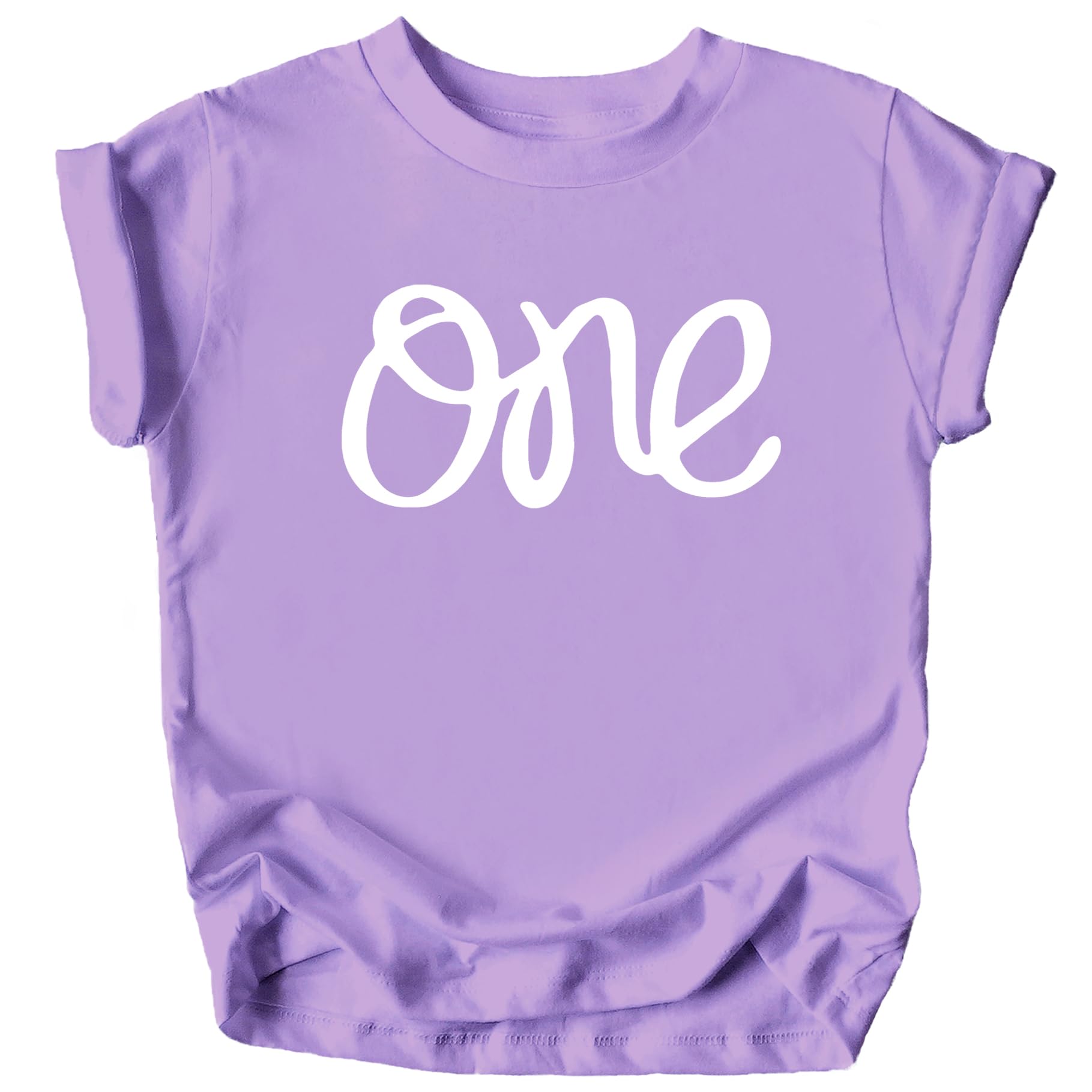 One 1st Birthday Shirt for Baby Girls First Birthday Outfit Purple Shirt