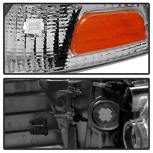 ACANII - For 1998-2011 Ford Crown Victoria Headlights Headlamps+Corner Parking Signal Lights Driver + Passenger