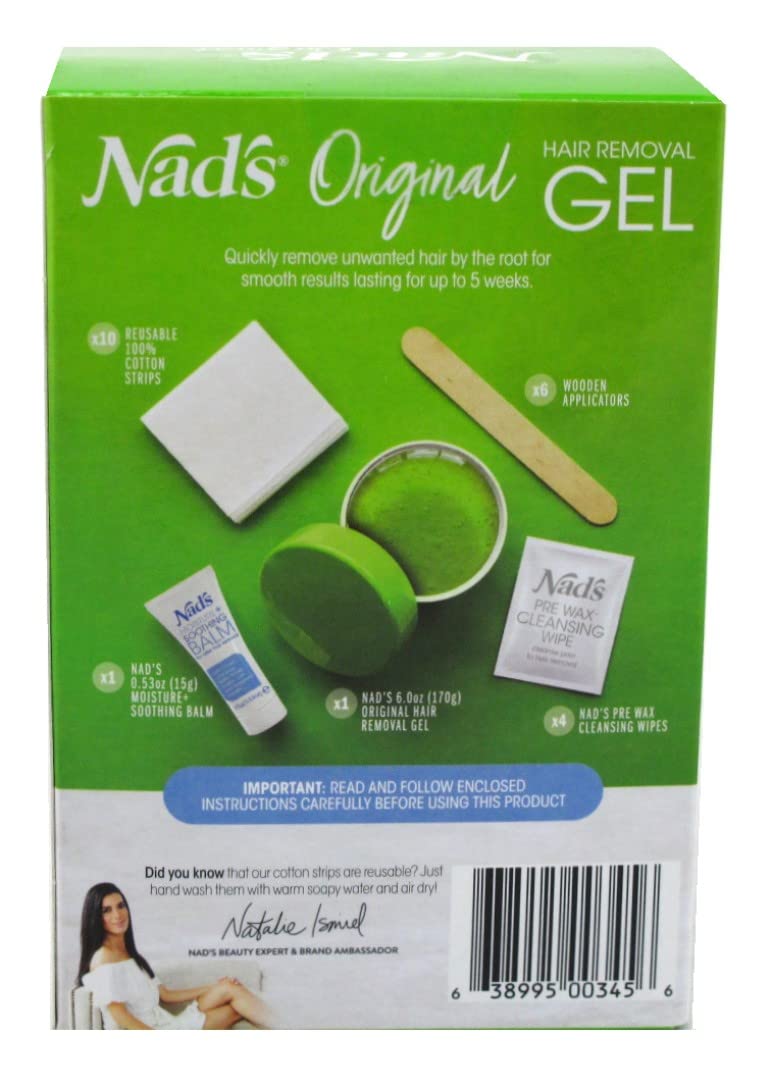 Nads Hair Removal Gel Kit 6 Ounce Gel (177ml) (Pack of 3)