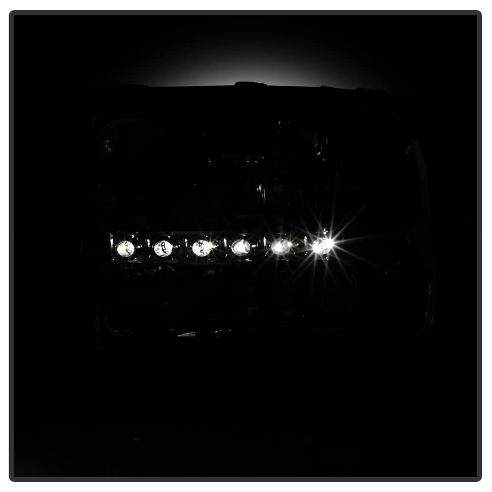 ACANII - For Smoke Len 1999-2004 Ford F250 F350 F450 Superduty LED Headlights 99-04 Headlamps Driver + Passenger Side