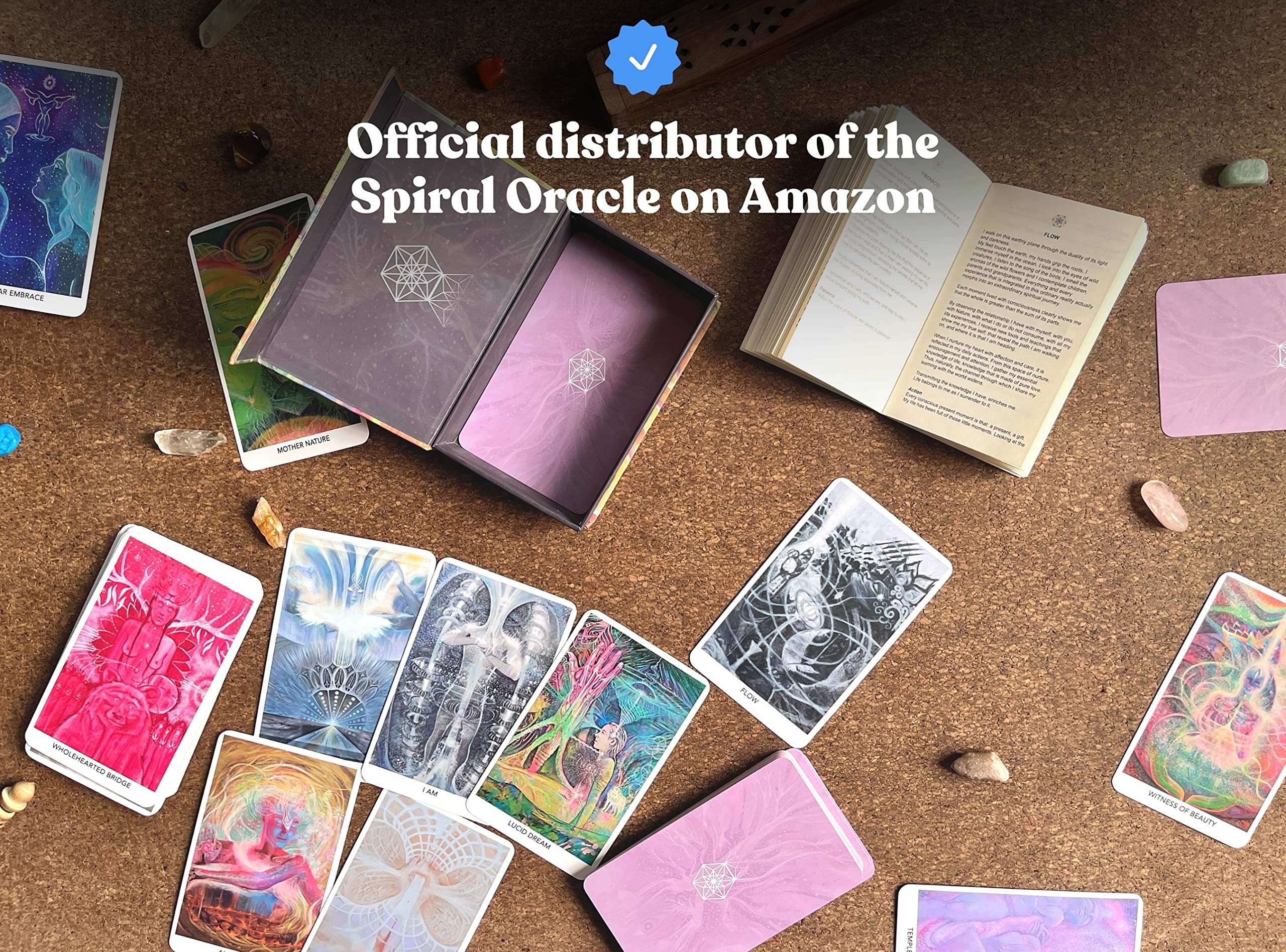 Earth Moon Magick Cosmic Uterus Daily Affirmation Oracle Deck, 62 Cards, Premium Quality Paper, Made by Visionary Artist