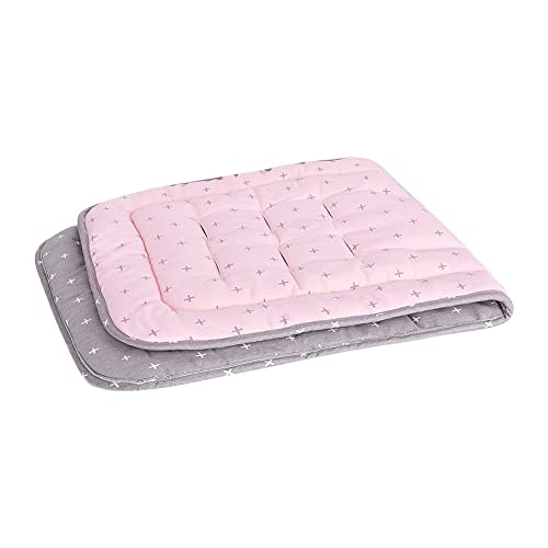 Baby Stroller Seat Liner Kids Pushchair Seat Cushion Mat Universal Breathable Stroller Liner Insert Stroller Cushion Pad Thick Cotton Stroller Liner Seat Pad Cover for (Pink&Gray)