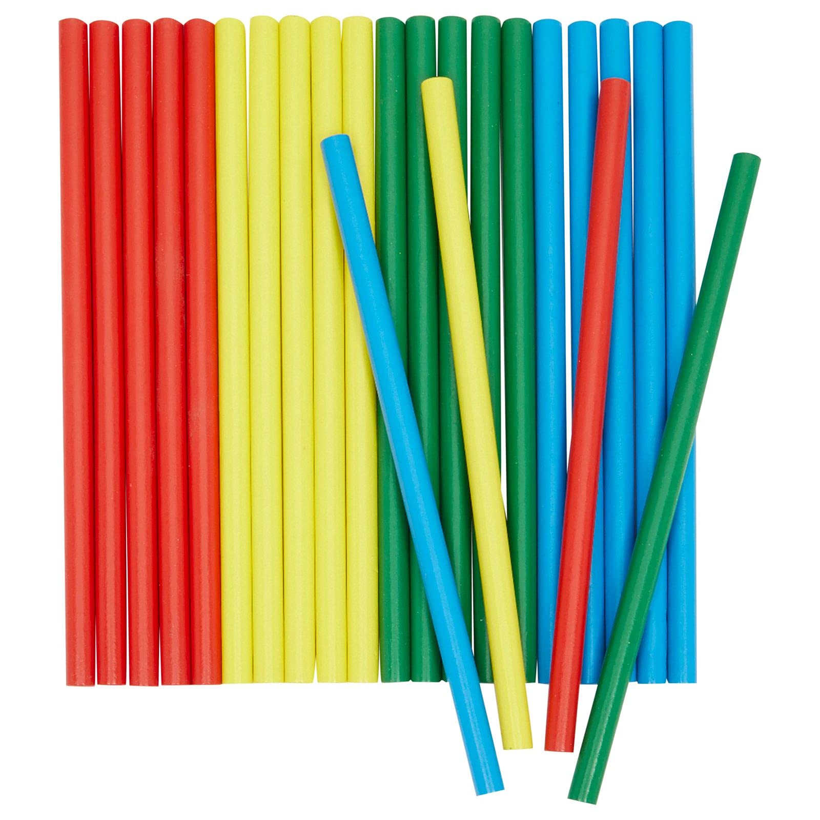 Rhythm Lummi Sticks For Kids, Toddler Music Toys in 4 Colors (10 In, 24 Pieces)