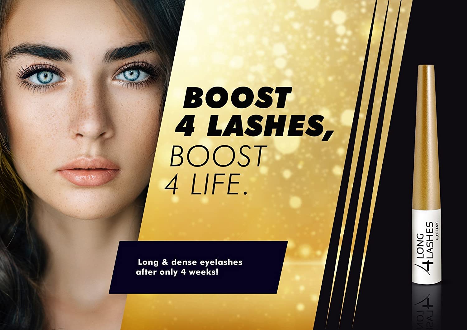 Long 4 Lashes by Oceanic Eyelash Enhancing Serum, 3 ml (Pack of 1)