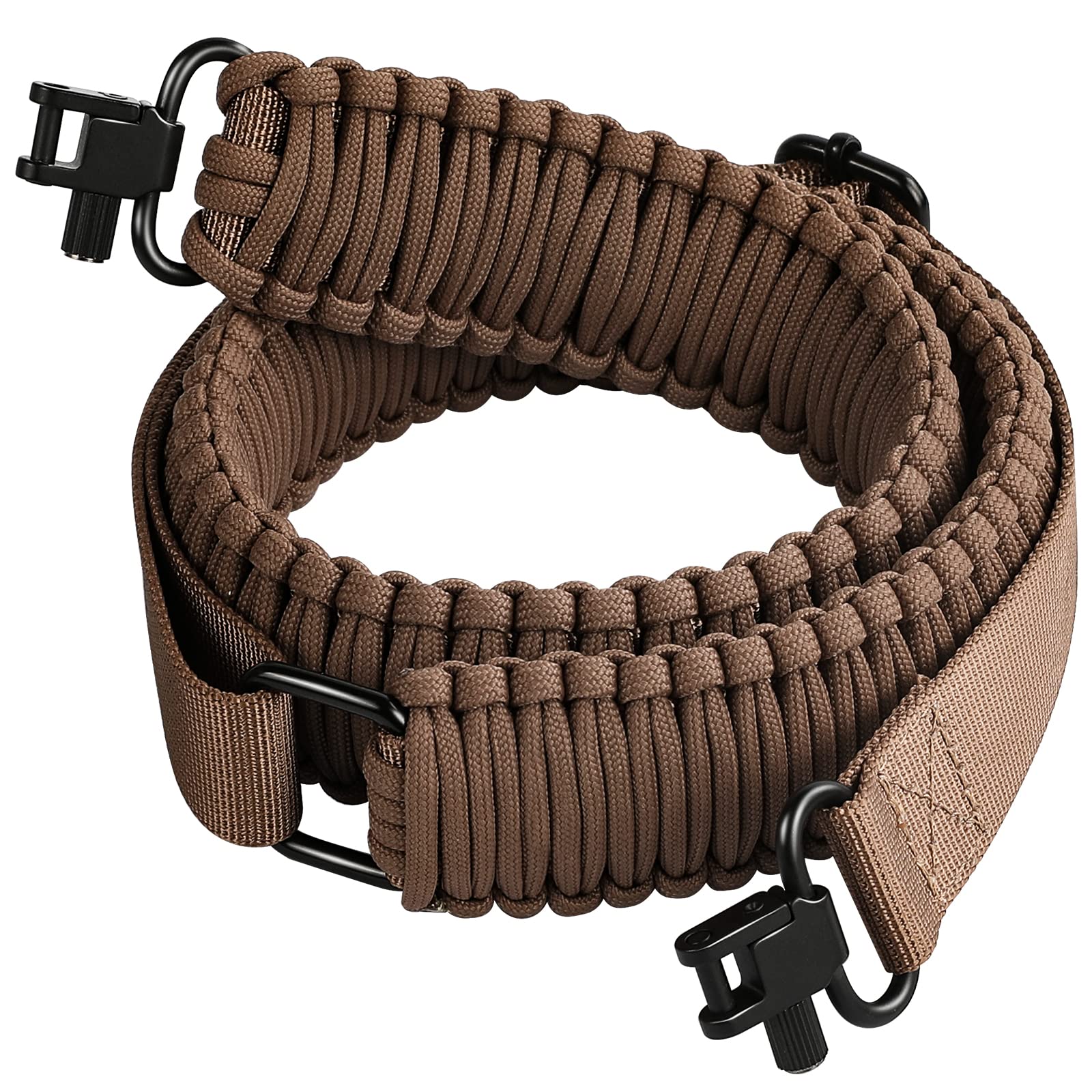 AOOK Paracord Crossbow Sling with Swivels, Non-Slip Quick Adjustable Length Strap, 2-Point Sling for Hunting