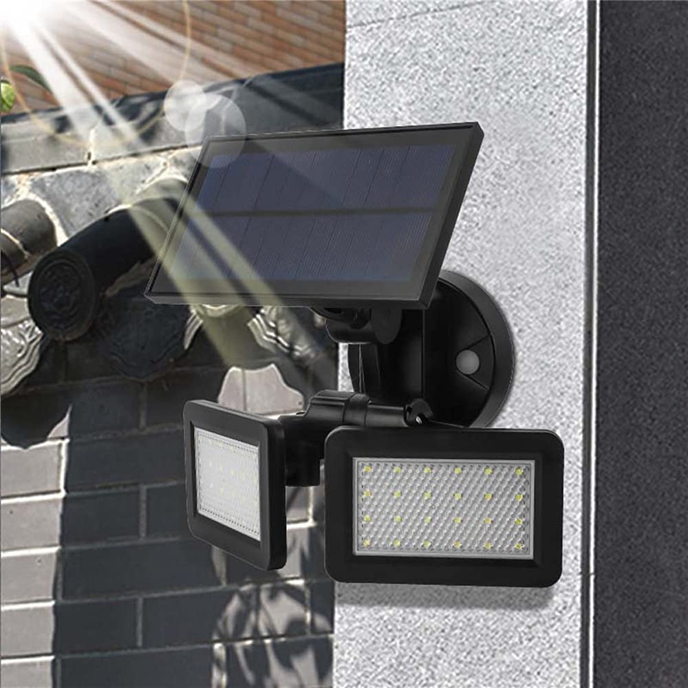 KLFJFD Solar Lights Outdoor,24 LED Solar Powered Waterproof Sconce Light Infrared Human Body Motion Sensor Wall Lamp,for Home Garden