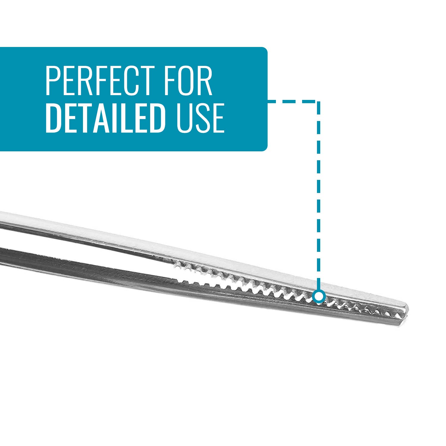 MABIS Surgical Tweezers and Dressing Forceps, 5.5 inches long, Serrated, Stainless Steel