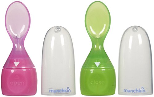 Munchkin Click Lock Food Pouch Spoon Tips - 2 Ea Colors May Vary