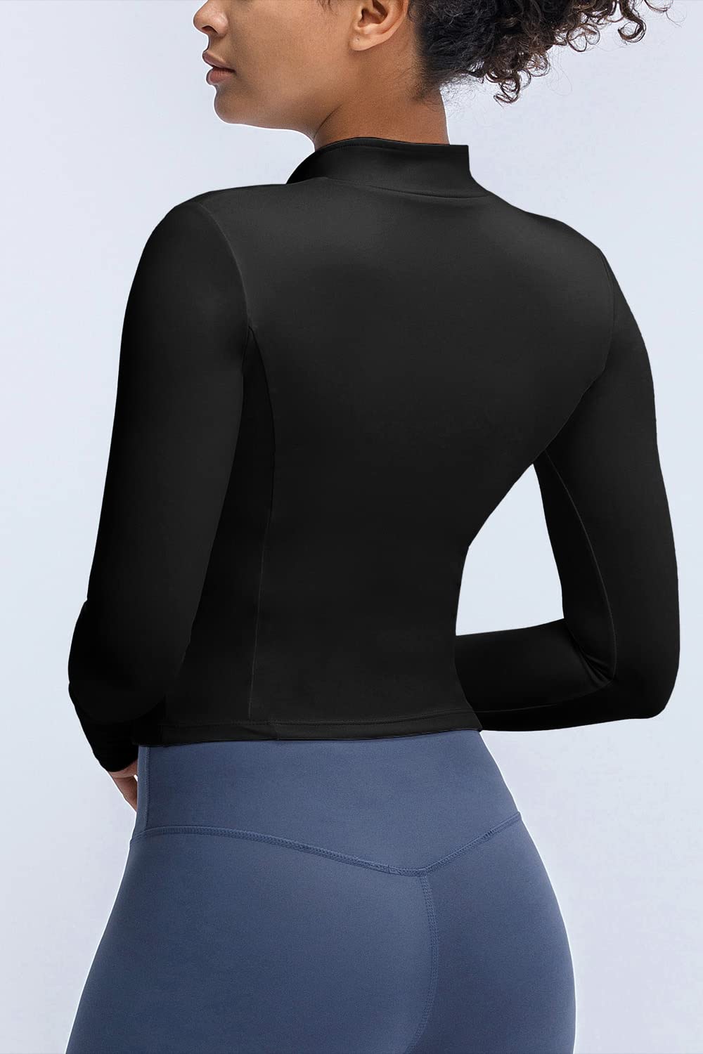 Almaree Womens Workout Tops Long Sleeve Workout Shirts for Women Yoga Gym Top with Thumb Holes M