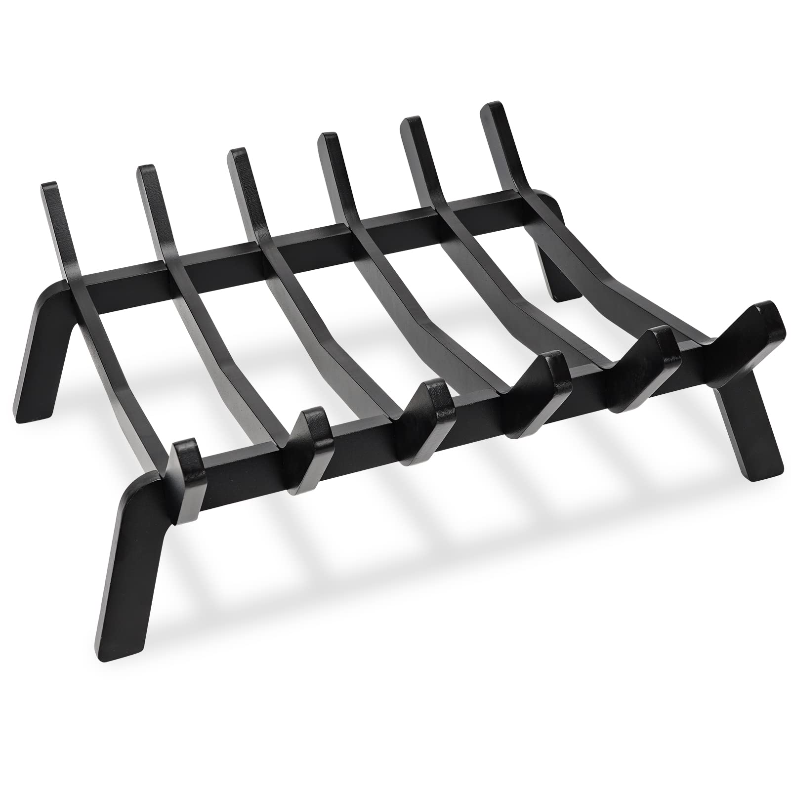 Fireplace Grate 14in Heavy Duty, Fireplace Wood holder for Inside Fireplace, Fireplace Log Holder, Small Fire Grate, Fireplace Accessories, Chimney Hearth Indoor, 5 Bars Fire Pit Grate for Outdoor