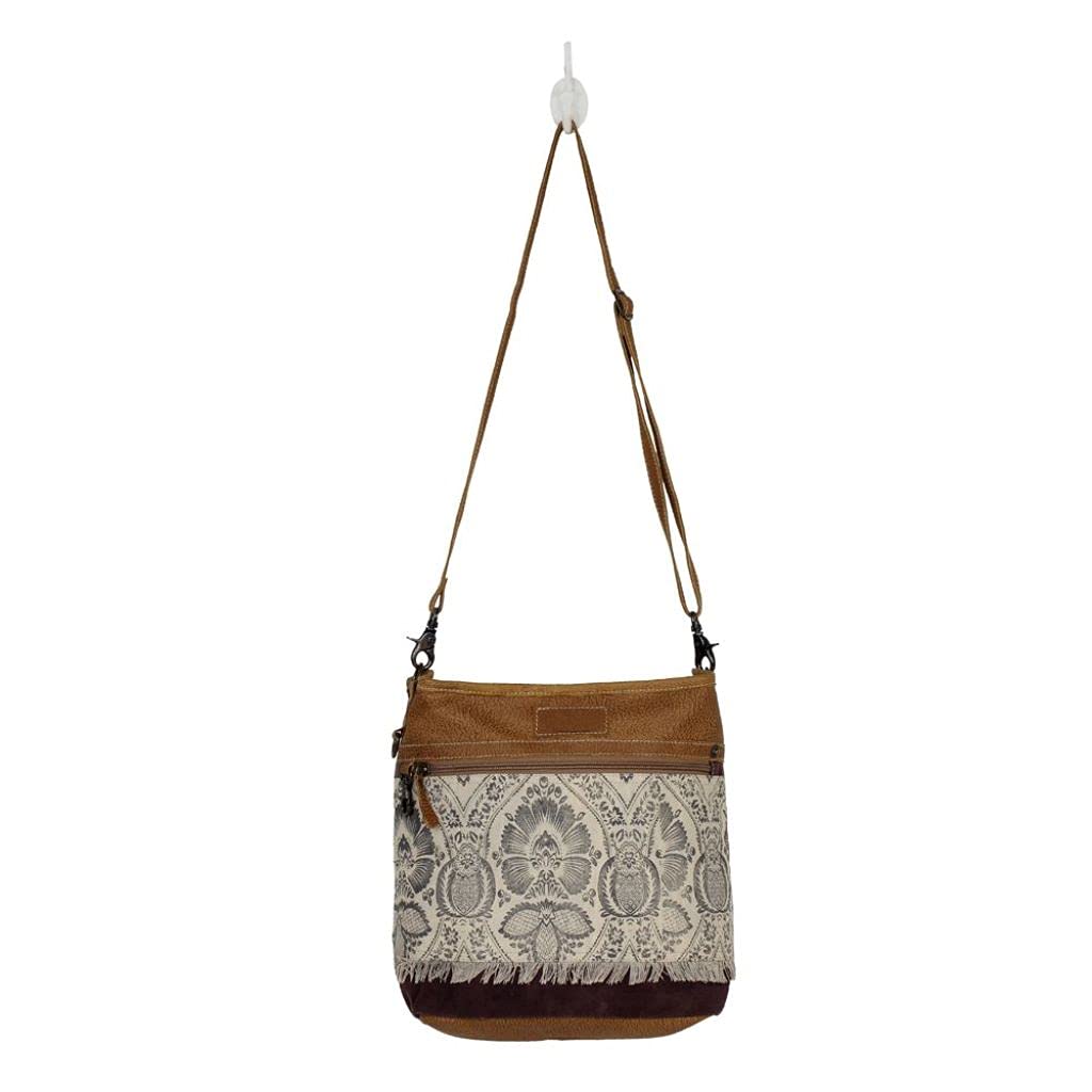 Myra Bag female Brandish Shoulder Bag Upcycled Canvas & Leather S-2656