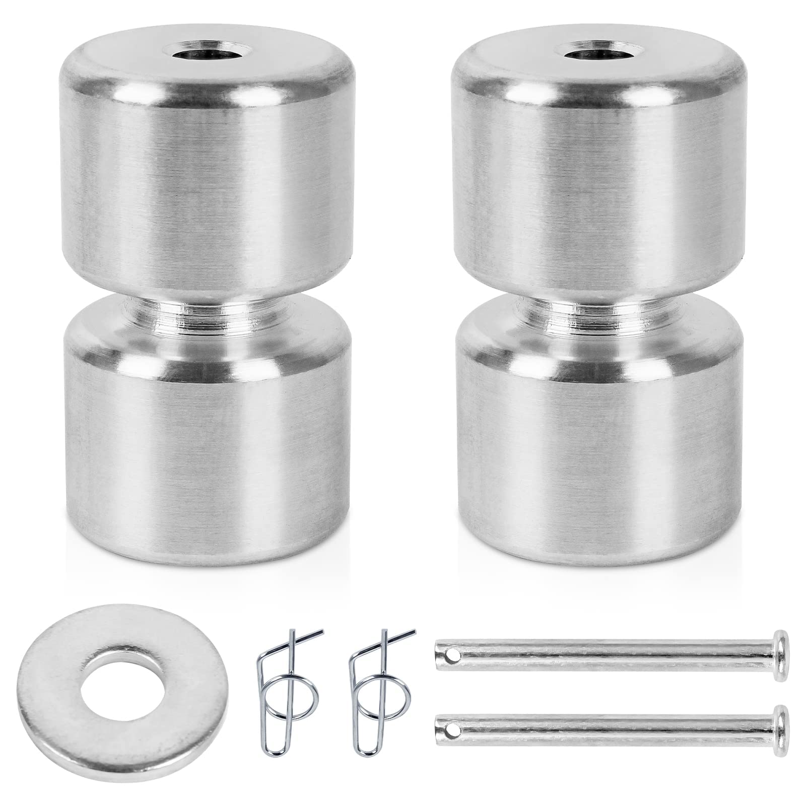 Aluminum Rollers Pins Washers Rings GL1 GMNR925 Compatible with Trailer Tailgate Lift Replacement Kit Fit for Trailer Tailgate, Easy Lift Gate etc Lift Assist Parts-2pck