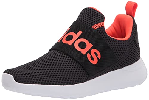 adidas Lite Racer Adapt 4.0 Running Shoes, Black/Black/Solar Red, 4.5 US Unisex Big Kid
