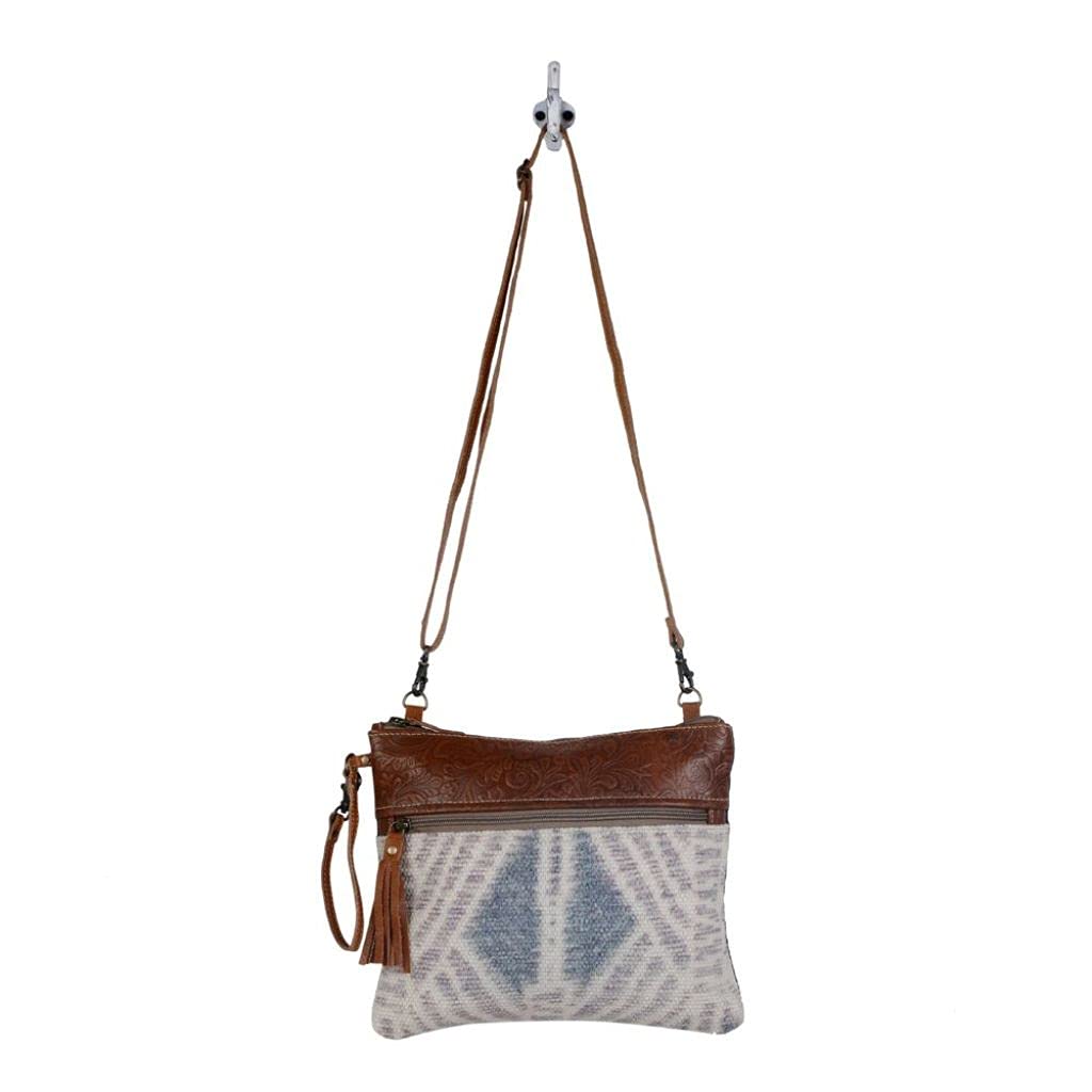 Myra Bag Pastel Small & Crossbody Bag Upcycled Cotton & Leather S-2879