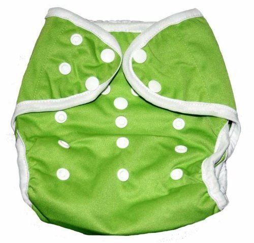 One Size Fit All- Diaper Covers for Prefolds or Regular Inserts PUL - GREEN by BubuBibi