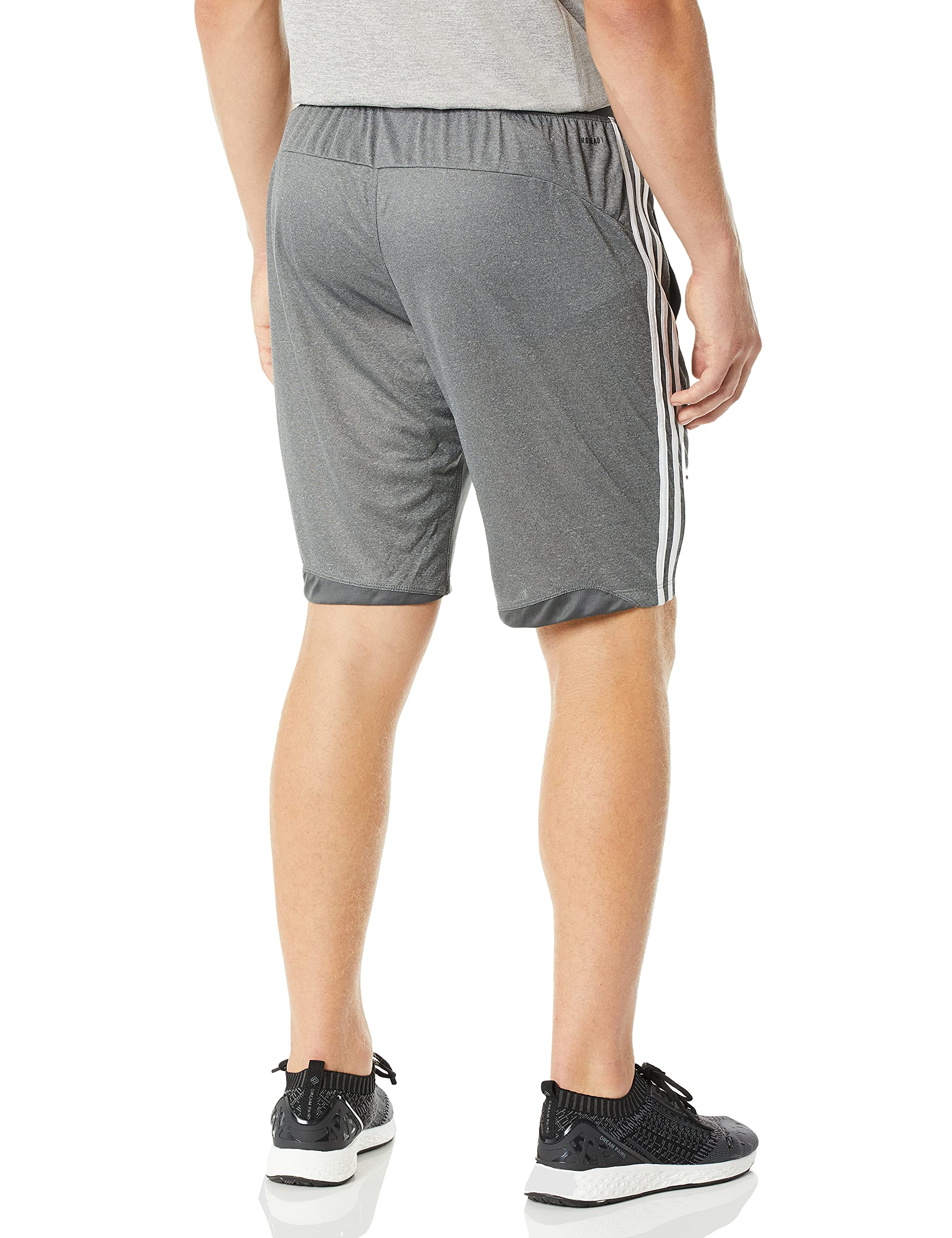adidas Men's 4Krft 9" Sport 3-Stripes Shorts, Grey/Heather, Small
