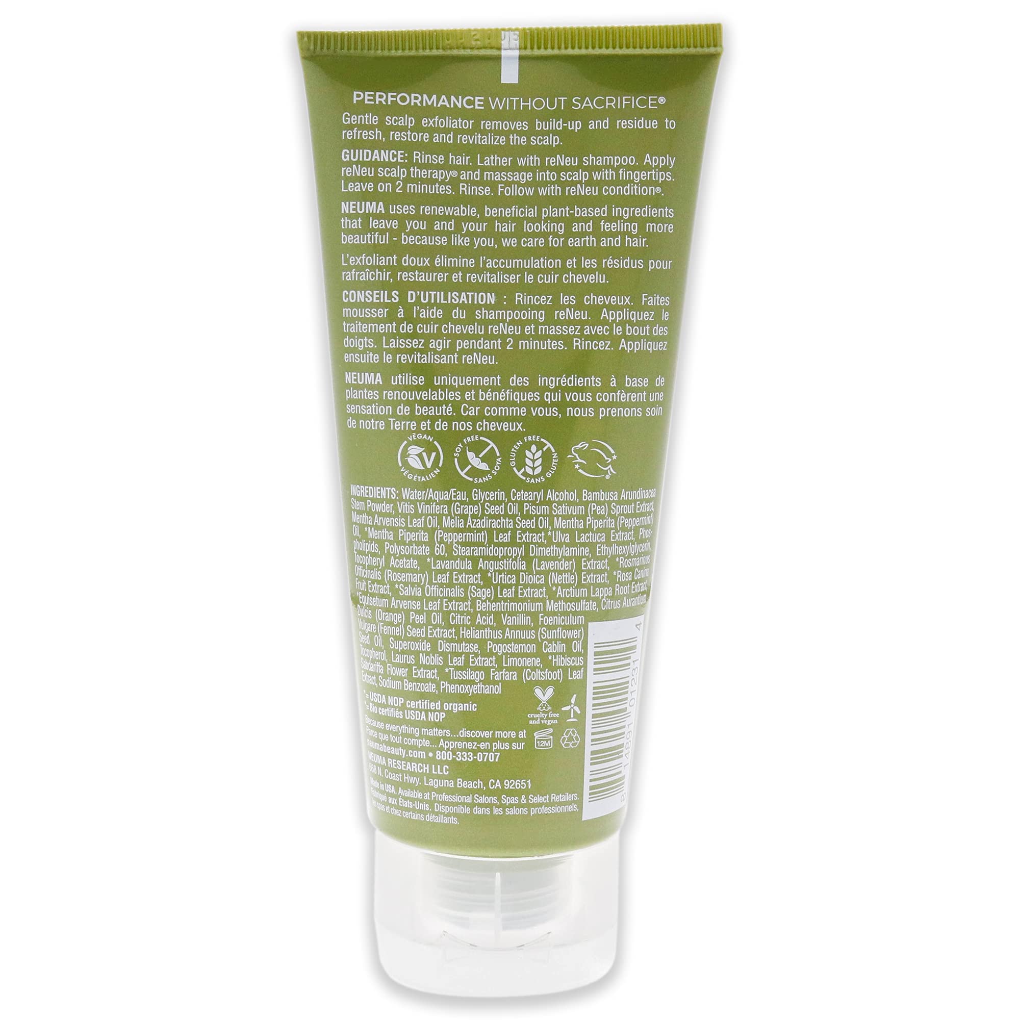 Neuma Re Neu Scalp Therapy 3.4 Fl. Oz. Exfoliating Scalp Treatment, Peppermint & Vanilla Scent