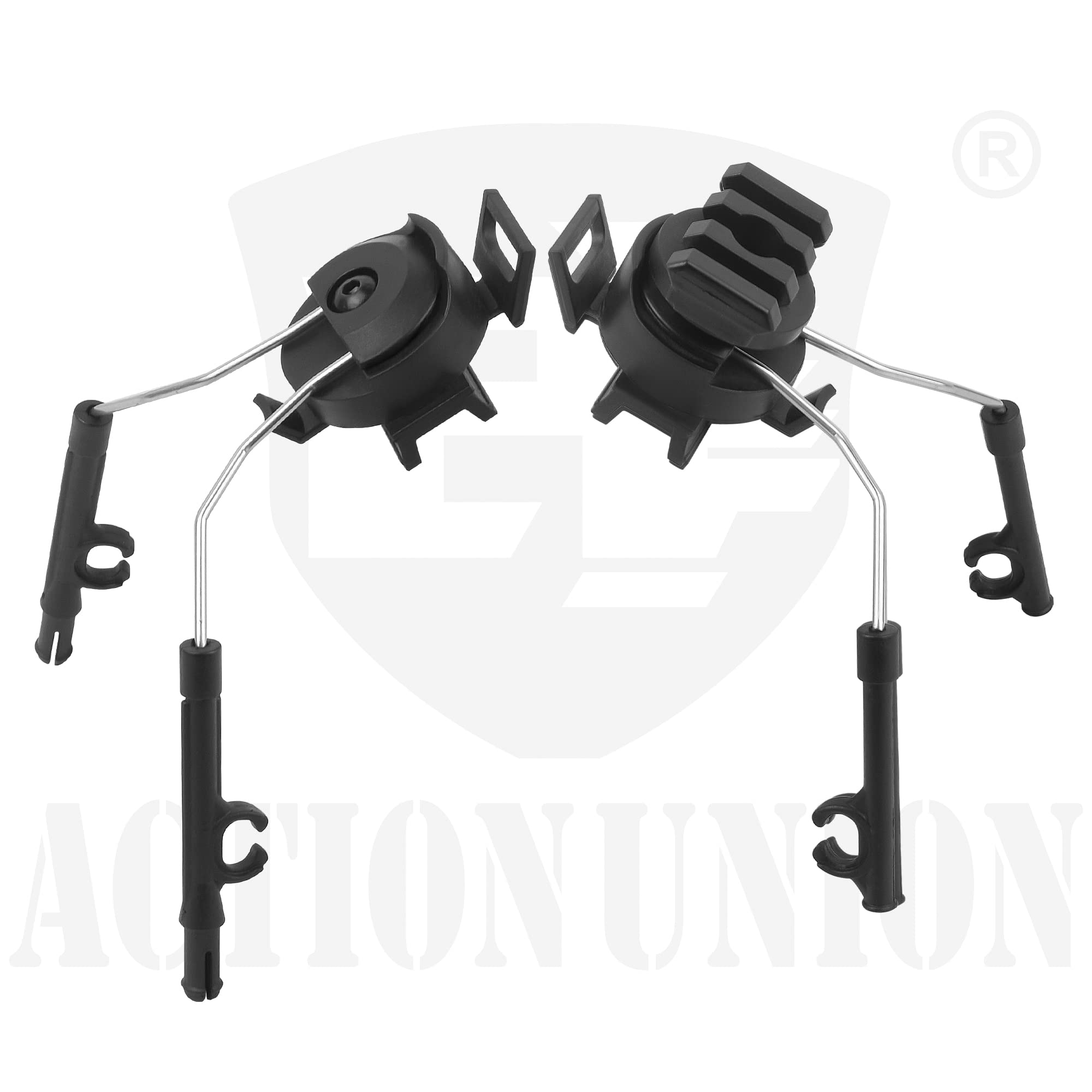 ACTIONUNION Airsoft Fast Helmet Rail Headset Adapter Kit Set (Tan)