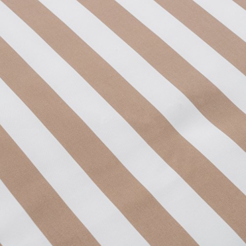 Christopher Knight Home Salem Outdoor Water Resistant Chaise Lounge Cushions, 2-Pcs Set, Brown / White Stripe