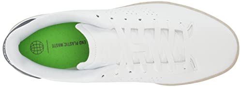 adidas Men's Advantage Ecogrind Tennis Shoe, White/Shadow Navy/White, 9