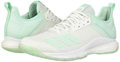 adidas Women's Crazyflight X 3 Parley Shoes, White/Clear Mint/Clear Mint, 9 M US