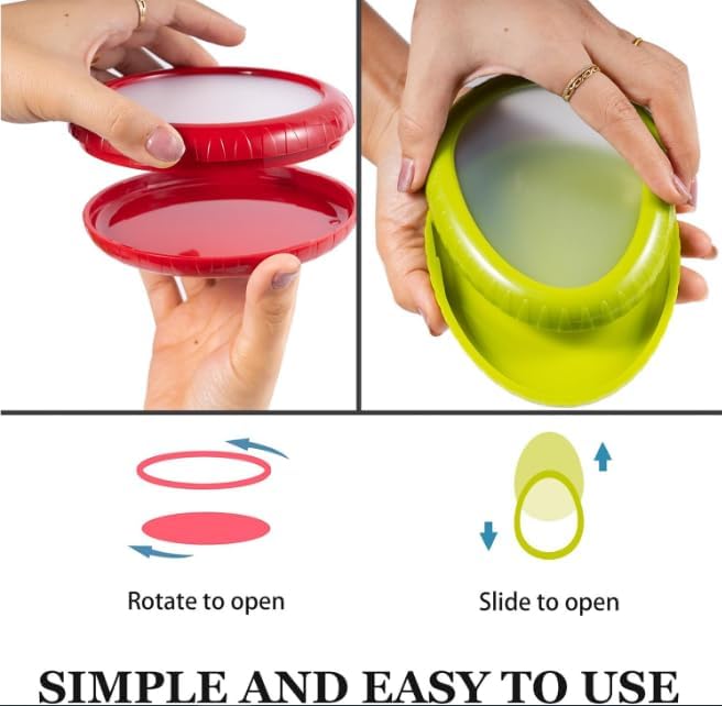 Avocado Saver and Onion Storage Container - Set of 4 Reusable Storage Containers for Fridge - Ideal for Garlic, Onions, Lemons, and Potatoes