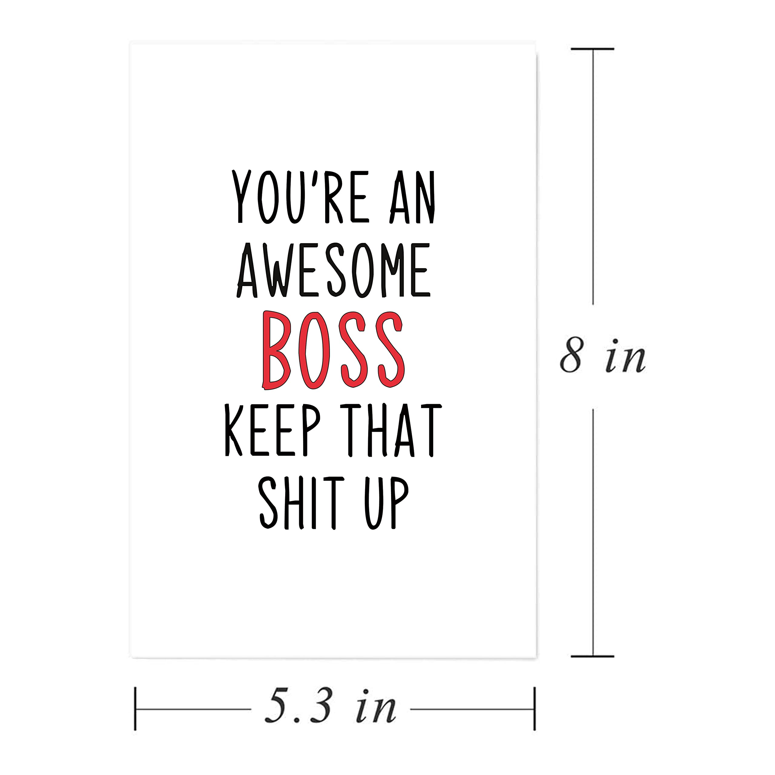 Comting Cheeky Boss' Day Card, Birthday Day Card for Boss, Mature Greeting Card for Manager, You're Awesome