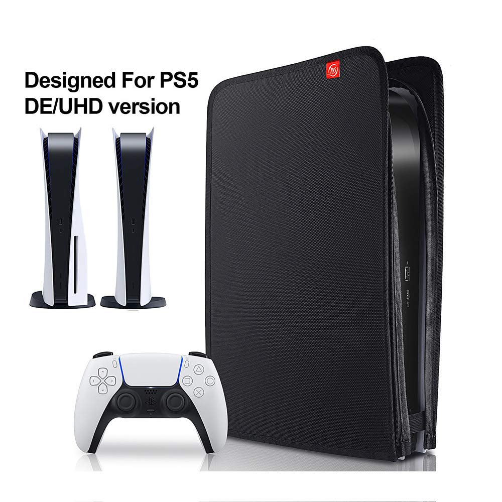 Cybcamo Dust Cover for PS5 Console, Waterproof Nylon Protector Cover with Anti Scratch Soft Velvet Lining for Playstation 5 Console Digital Edition & Regular Edition