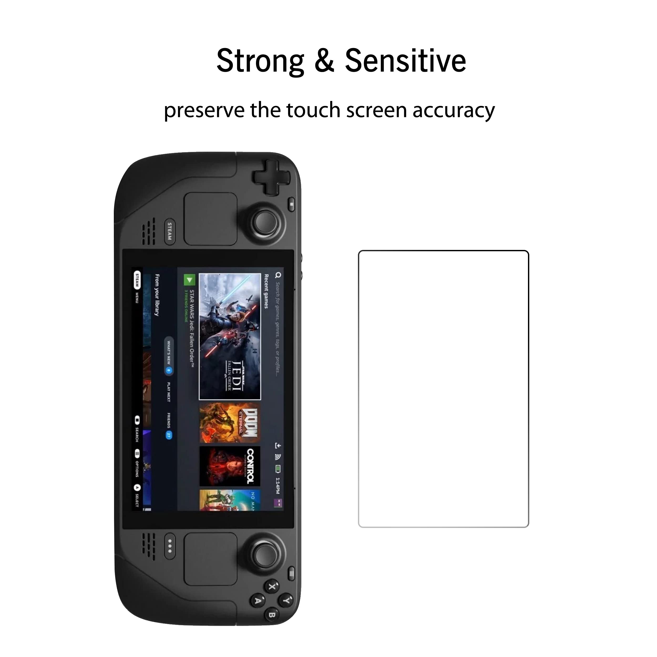 Ailun Screen Protector for Steam Deck [7 Inch] 2022 Tempered Glass Case Friendly [9H Hardness][2Pack]