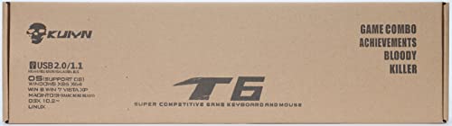 LexonElec T8 UK Layout Gaming Keyboard and Mouse Sets Rainbow Backlit Ergonomic Usb Gaming Keyboard