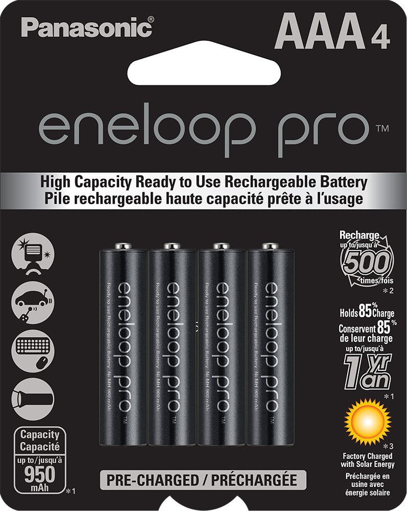 Panasonic eneloop pro Power Pack with Advanced Charger, Plastic Case, 8AA and 2AAA Batteries