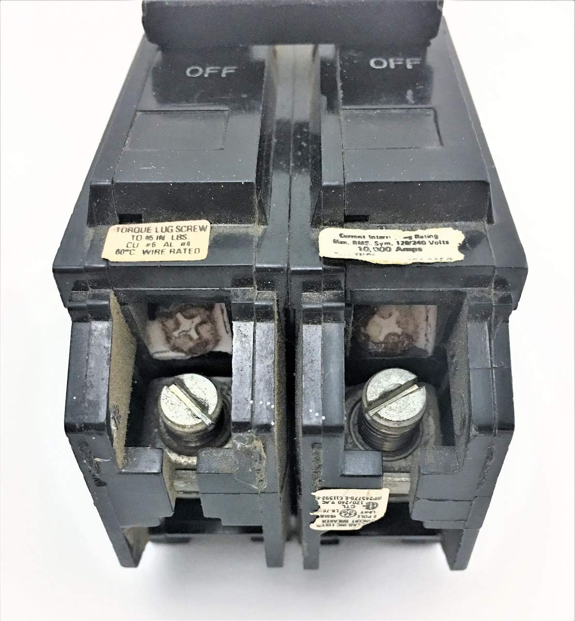 Connecticut Electric General Electric THQL2150 Circuit Breaker, 2-Pole 50-Amp Thick Series, Black