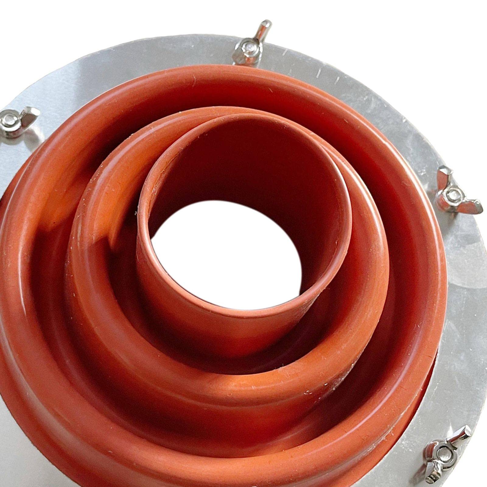 Amagogo Hot Tent Stove Jack Flexible Tent Flue Jack Chimney Fire Resistant Pipe Vent Suits 75-133mm Diameter Pipes Round Base Flue Flashing Kit