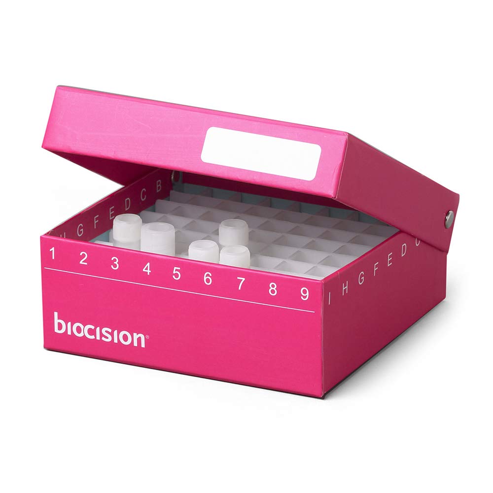 Biocision BCS-207PK Pink TruCool Hinged Cryobox (Pack of 50)