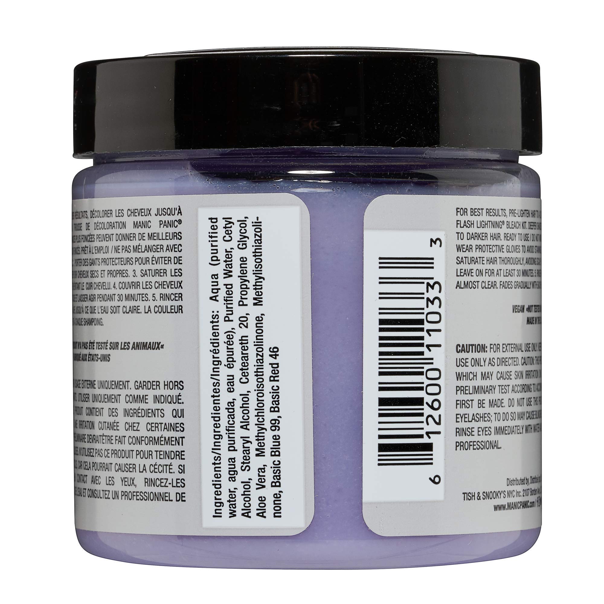 MANIC PANIC Virgin Snow Hair Toner - Classic High Voltage - Semi Permanent Blue Toner for Blonde, Bleached, Brassiness Orange Hair & Brassy Tones - Vegan, PPD & Ammonia-Free