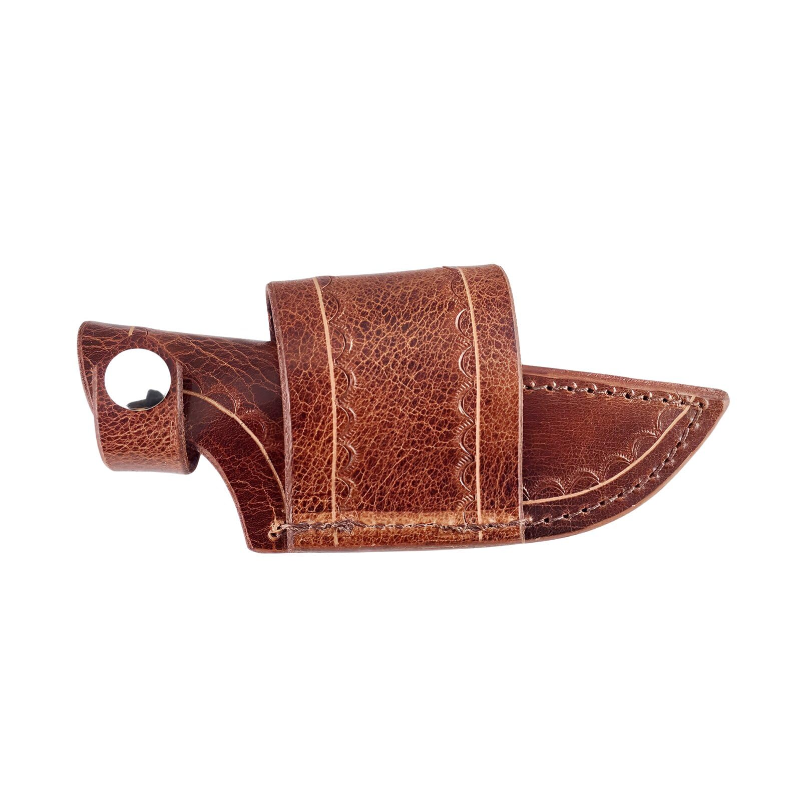 Custom Leather Sheath for Schrade Old Timer Sharpfinger 152ot Knife | Cross Draw Fits Right or Left-Hand Side | Tough and Durable | Sheath ONLY (Antique Brown)