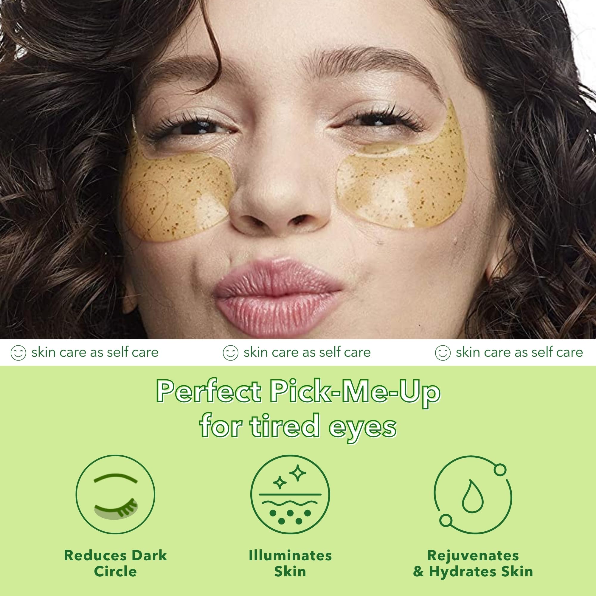 Patchology Perk Up Hydrating Under Eye Masks with Green Tea - Under Eye Patches For Dark Circles and Puffy Eyes Care, Treatment & Moisturizer - Eye Bags, Puffiness & Wrinkles Reducer (5 Pairs)