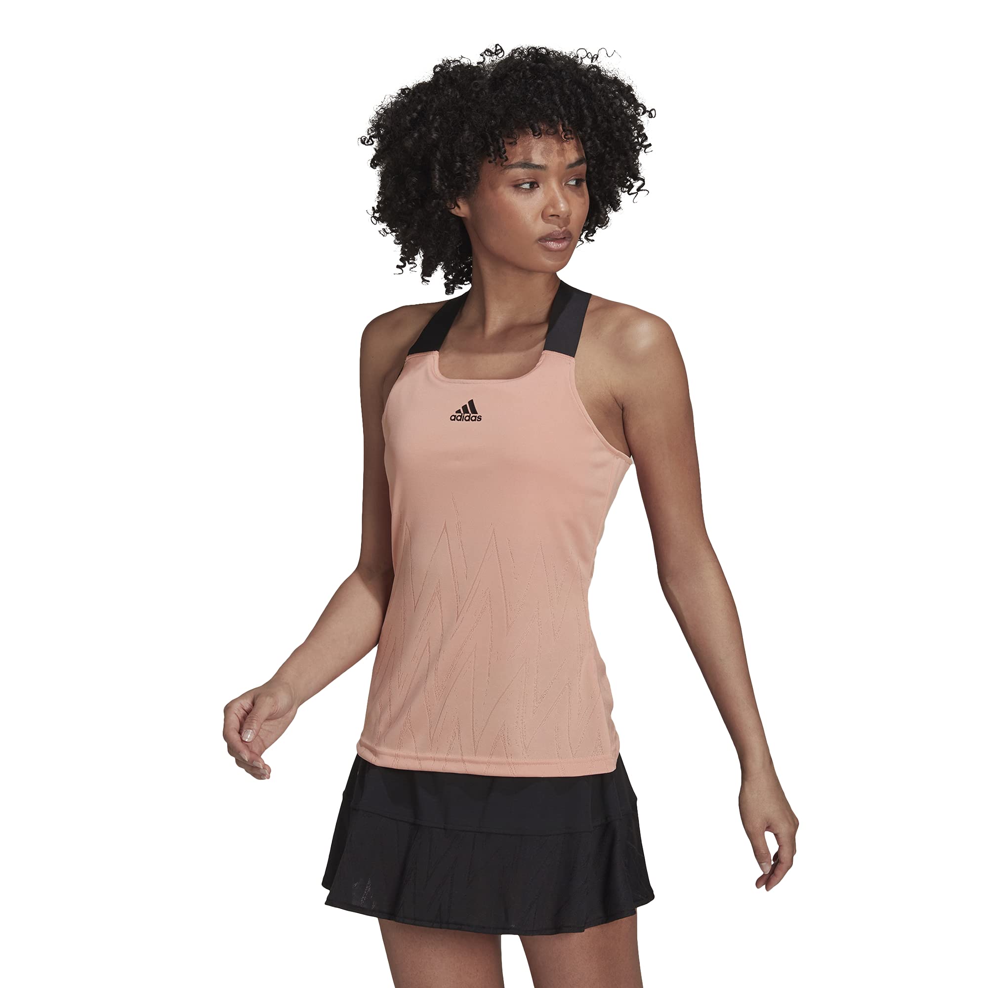 adidas Women's Tennis Tank Primeblue Aeroknit, Ambient Blush, Medium